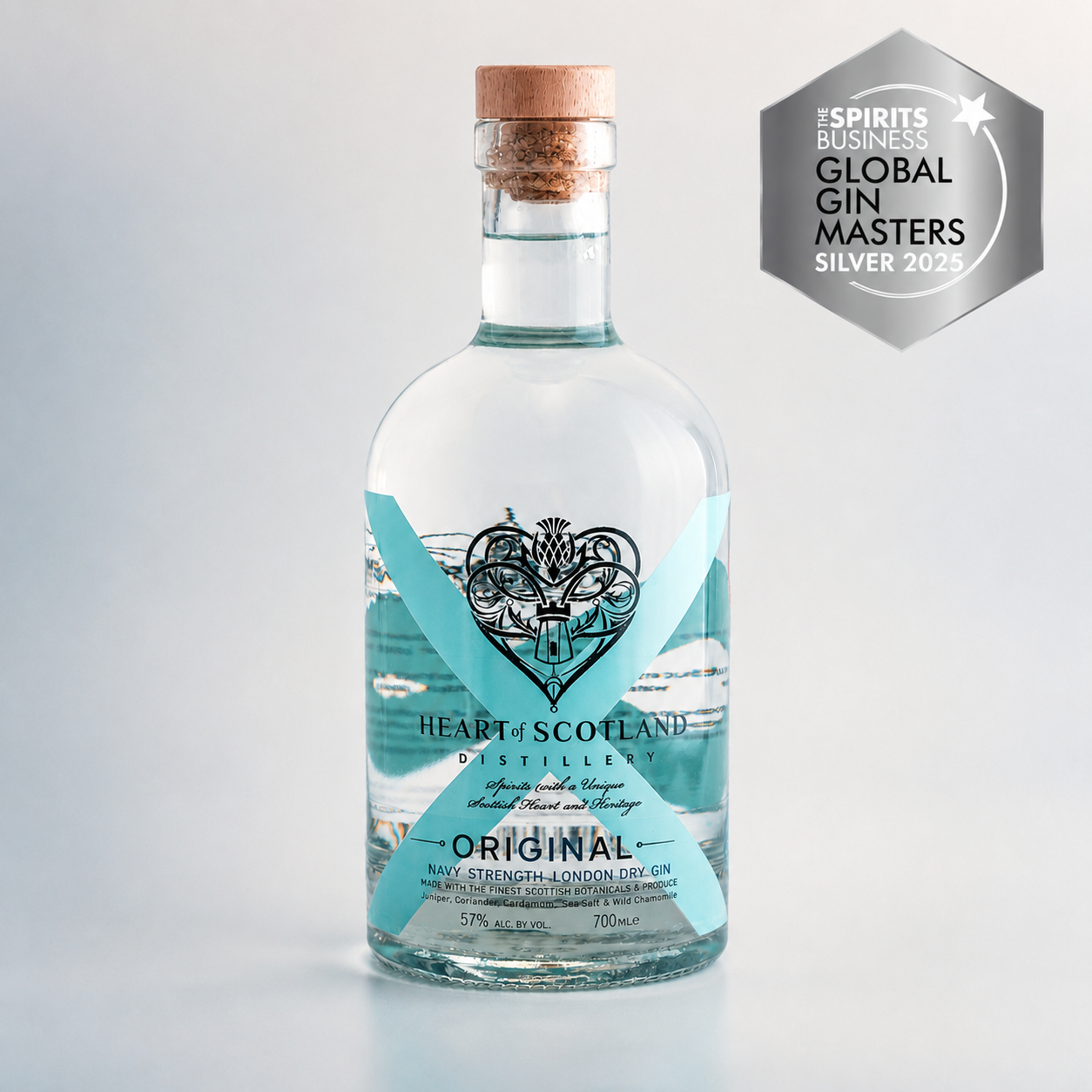 Heart of Scotland Navy Strength Gin | 57% ABV | 70cl - Heart of ...
